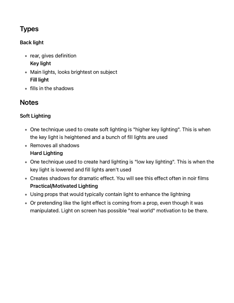 Film Lighting Techniques: Key, Fill, Back, Soft, Hard