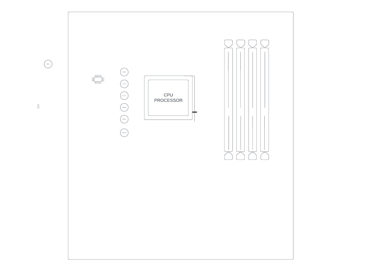 Computer Motherboard Diagram: CPU & RAM