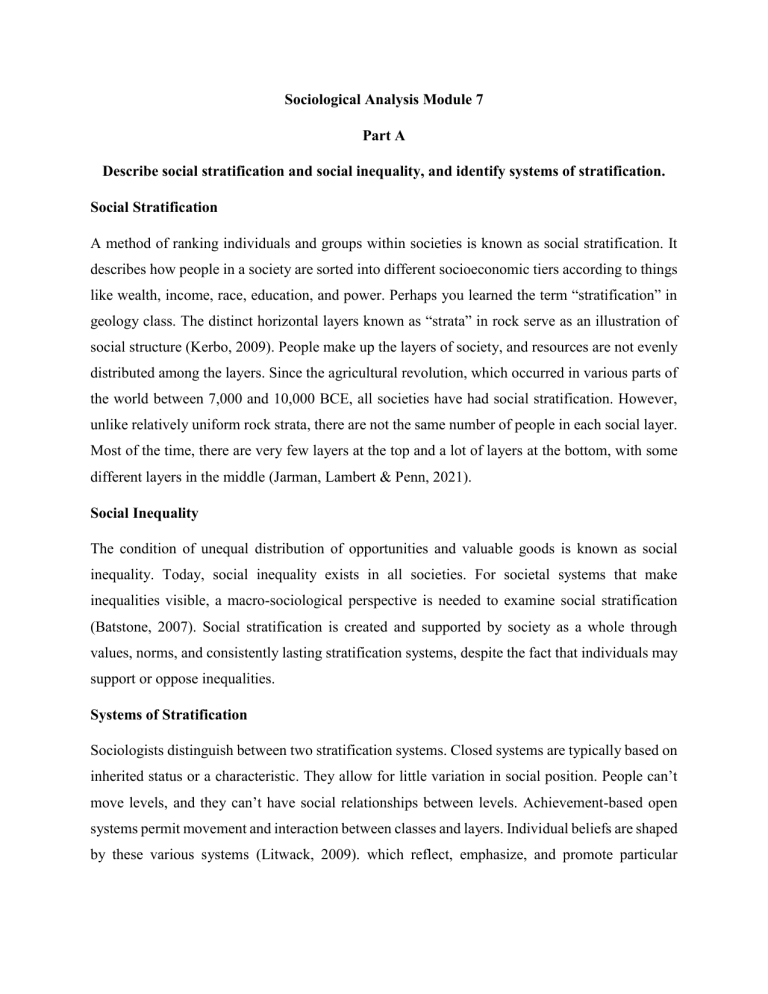 Social Stratification & Inequality Module