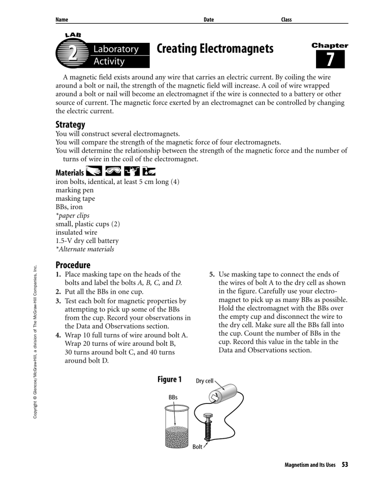 Creating Electromagnets Lab Activity: Middle School Physics
