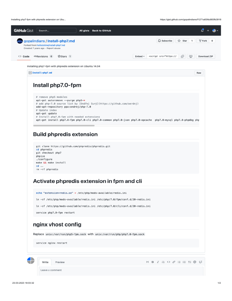 PHP7-FPM ja Redis installimine Ubuntu