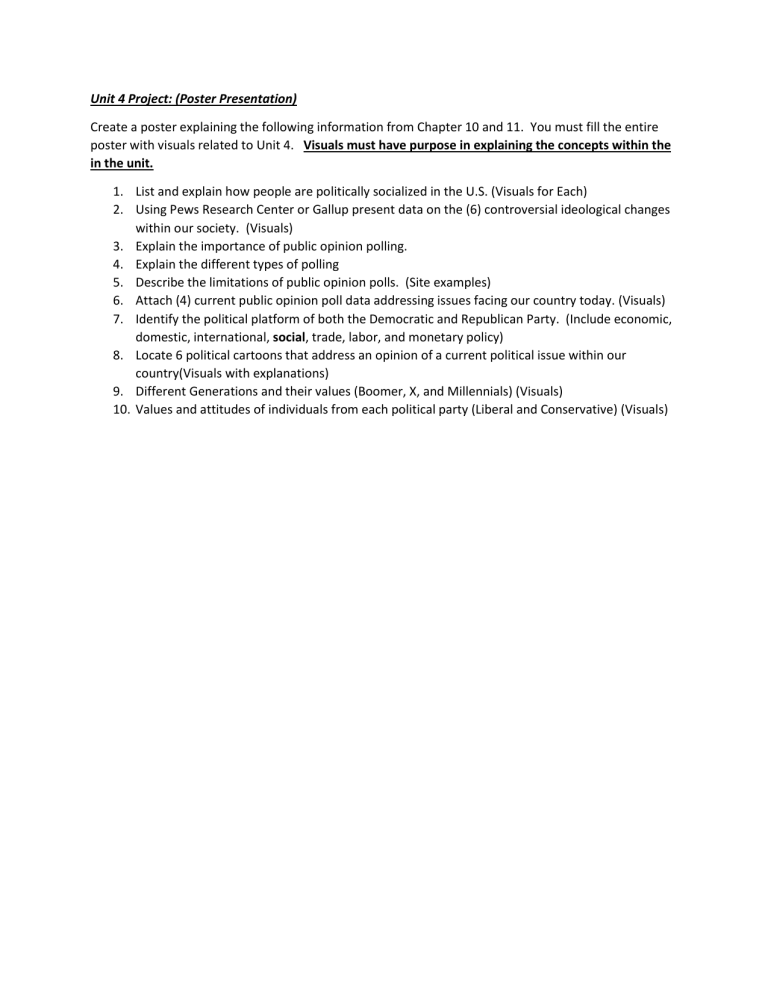 Political Science Poster Project: Unit 4