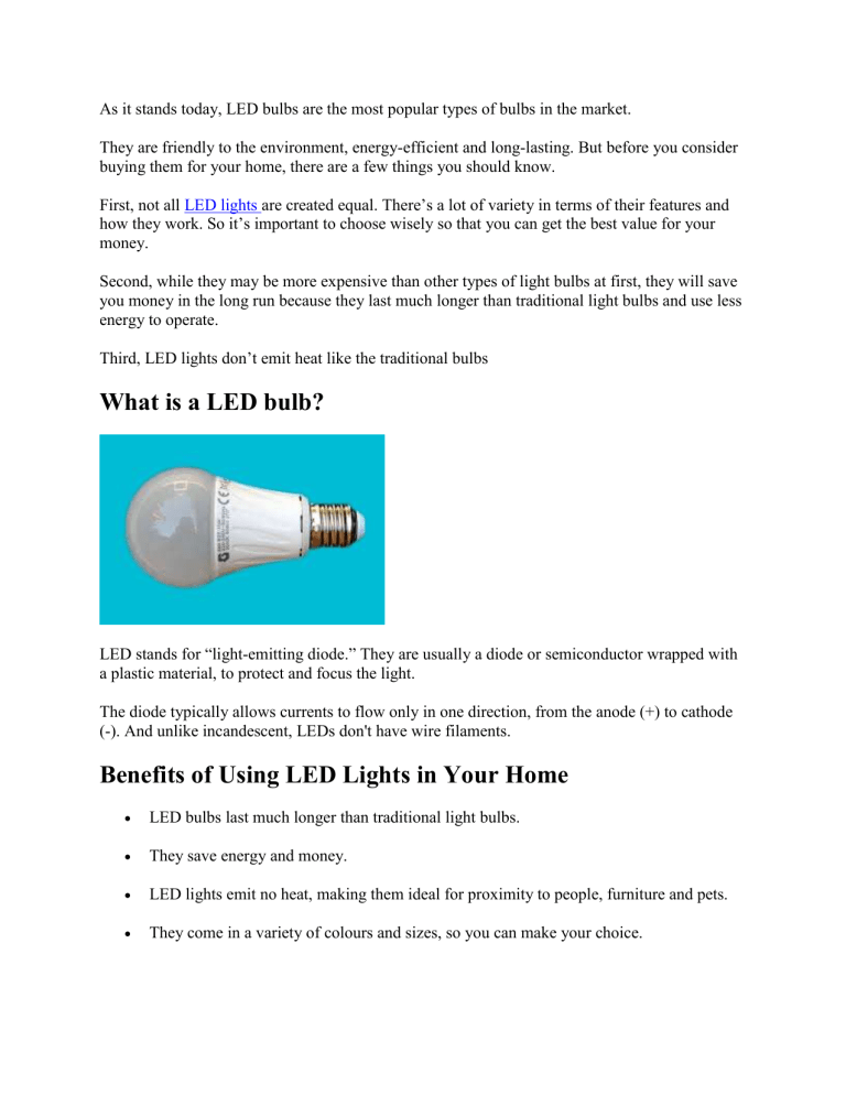 LED Bulbs: Benefits, Buying Guide & Future Tech