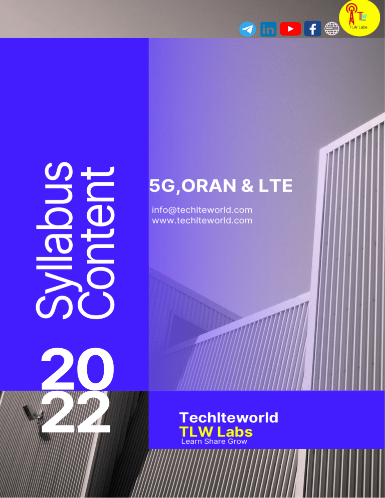 5G, ORAN & LTE Syllabus: Course Content Overview