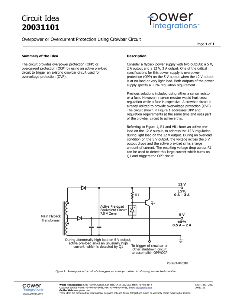 Overpower/Overcurrent Protection Circuit Design