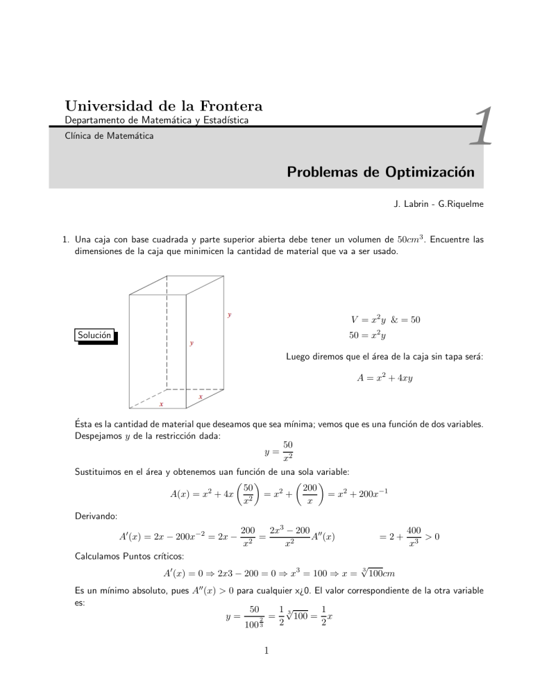 Problemas de Optimización Matemática