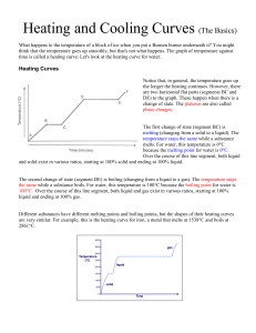 Heating Curves Worksheet: Physical Science