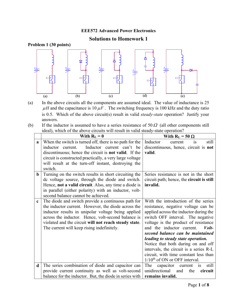 Advanced Power Electronics Homework Solutions