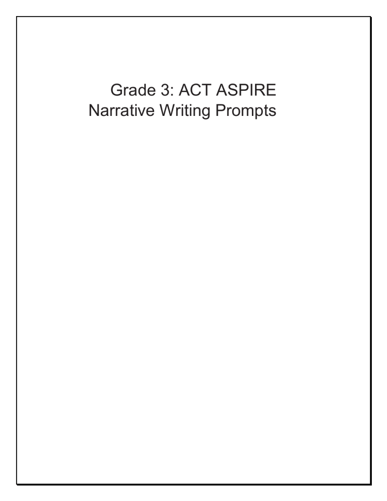 Grade 3 Writing Prompts: Narrative Story Ideas