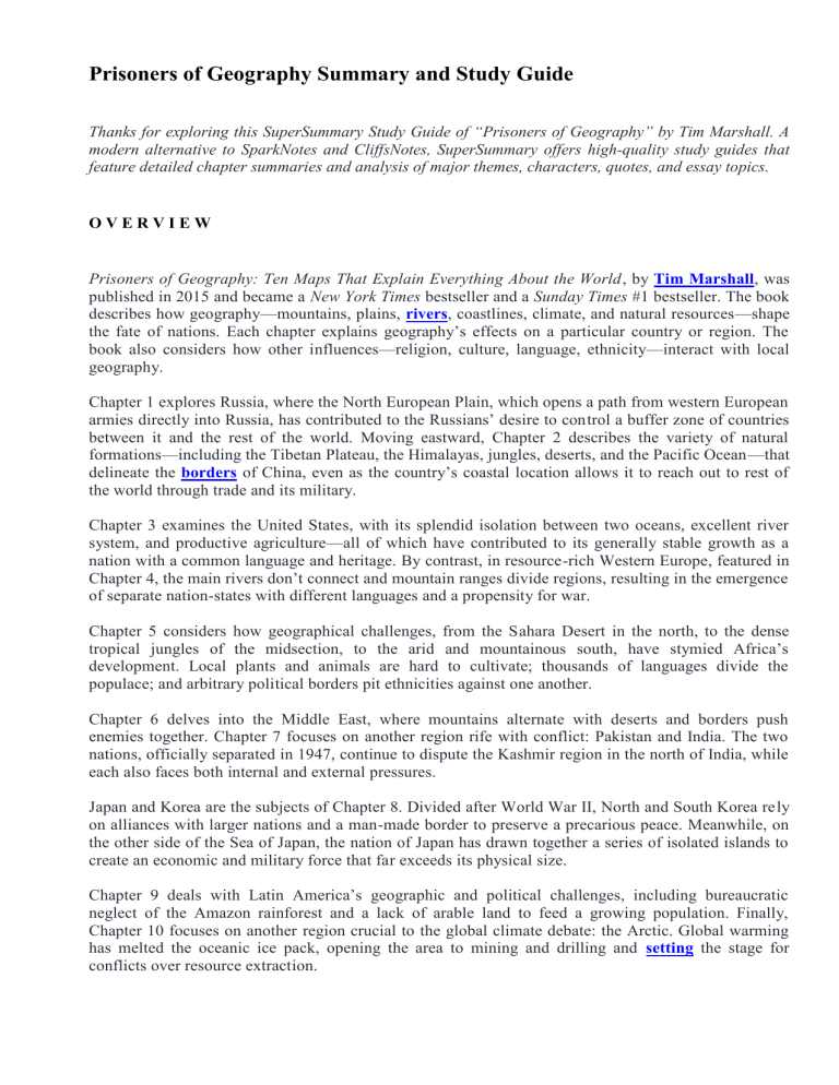 Prisoners of Geography Study Guide: Summary & Analysis