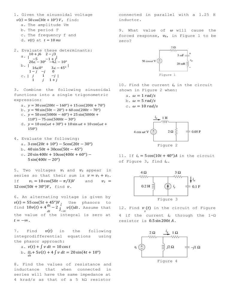 Electrical Engineering Exam Questions & Problems
