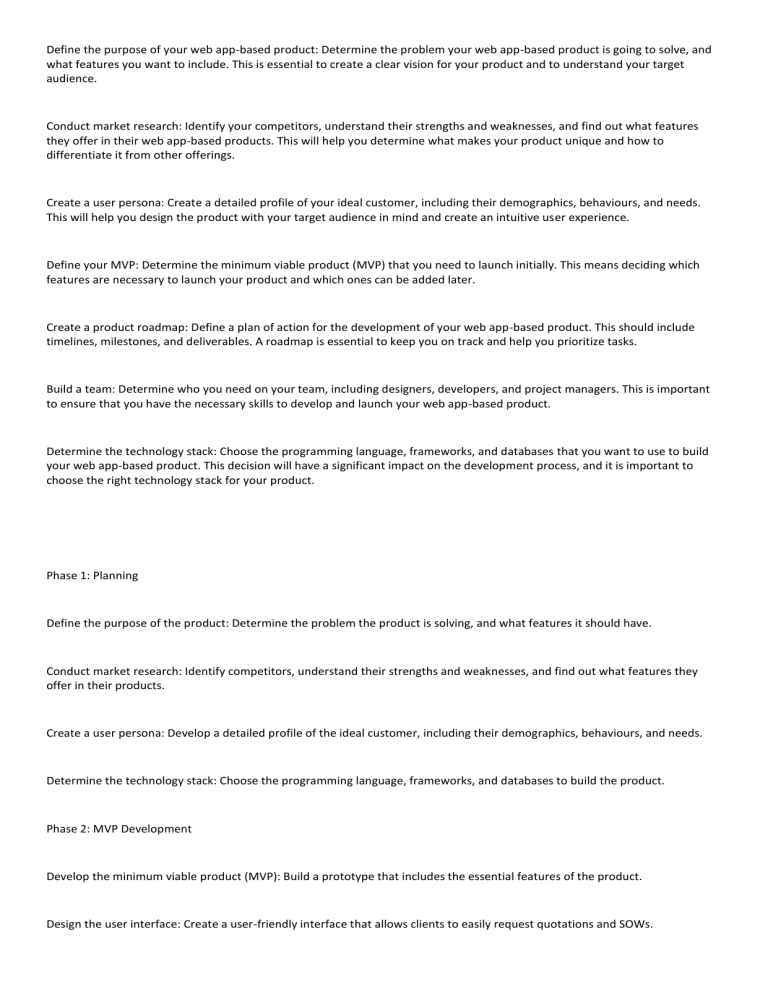 Web App Project Planning Guide