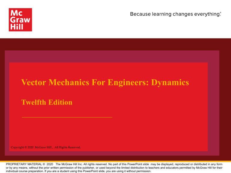 Vector Mechanics: Dynamics Presentation
