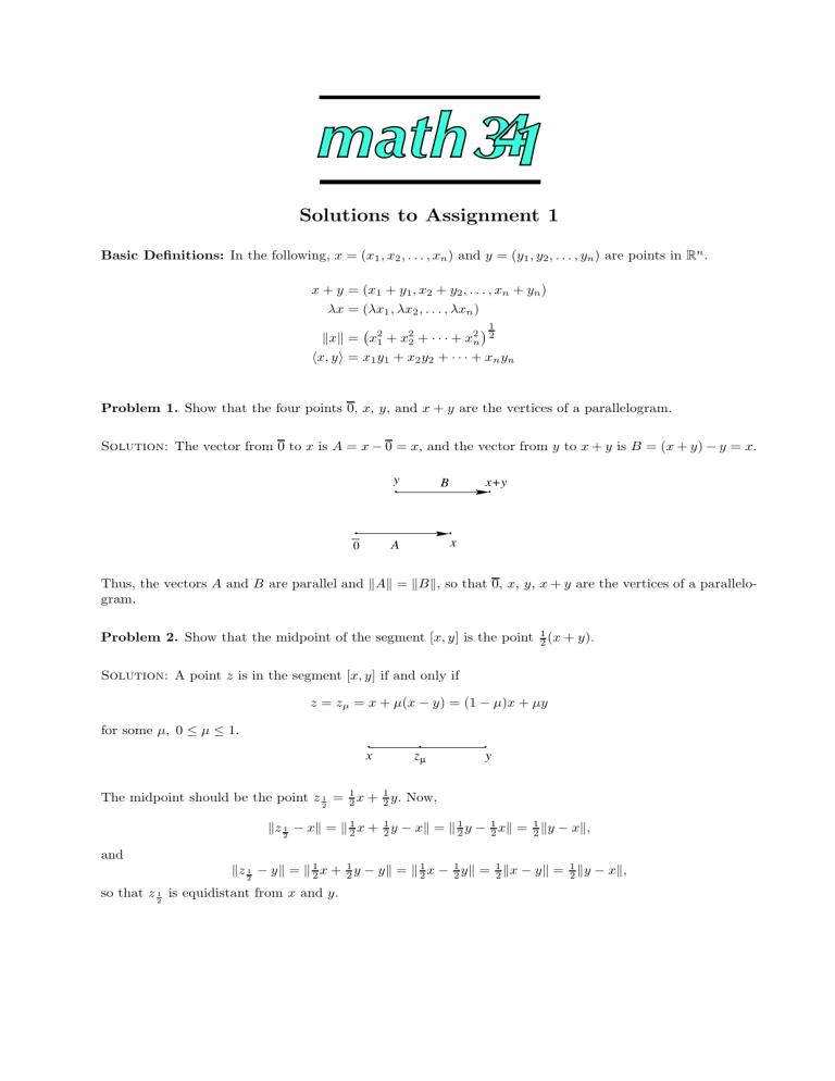 Math Assignment Solutions: Vector Algebra & Geometry