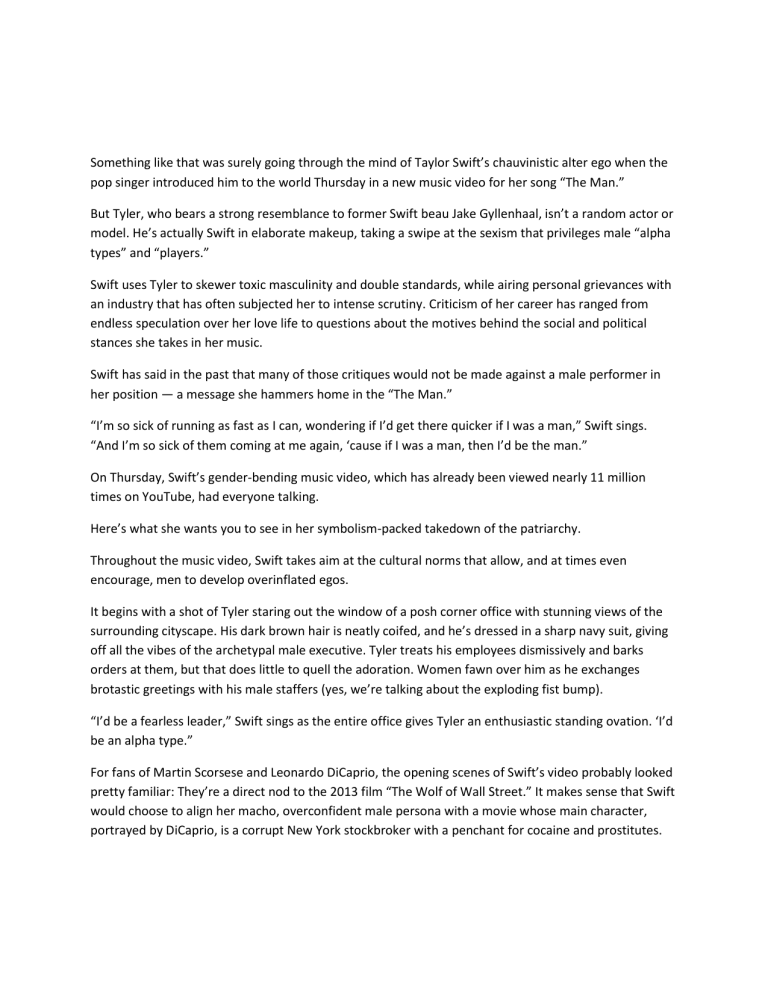 Taylor Swift's 'The Man' Analysis