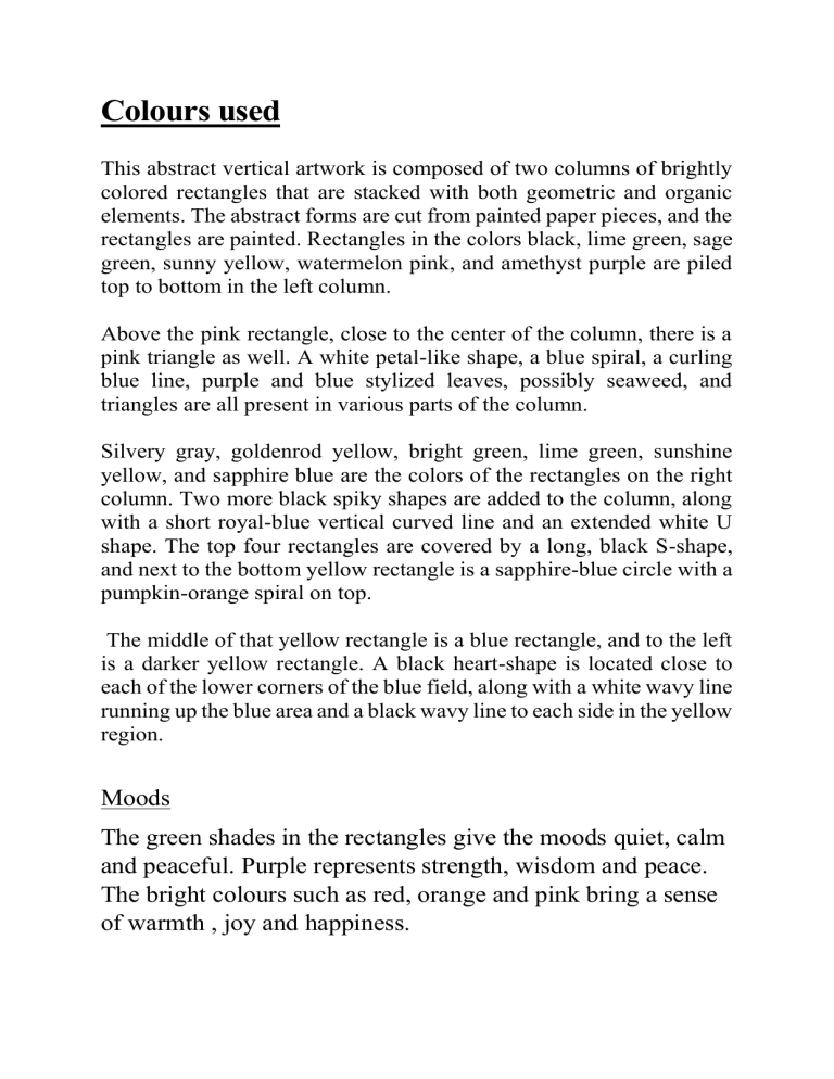 Abstract Art: Color Analysis & Moods