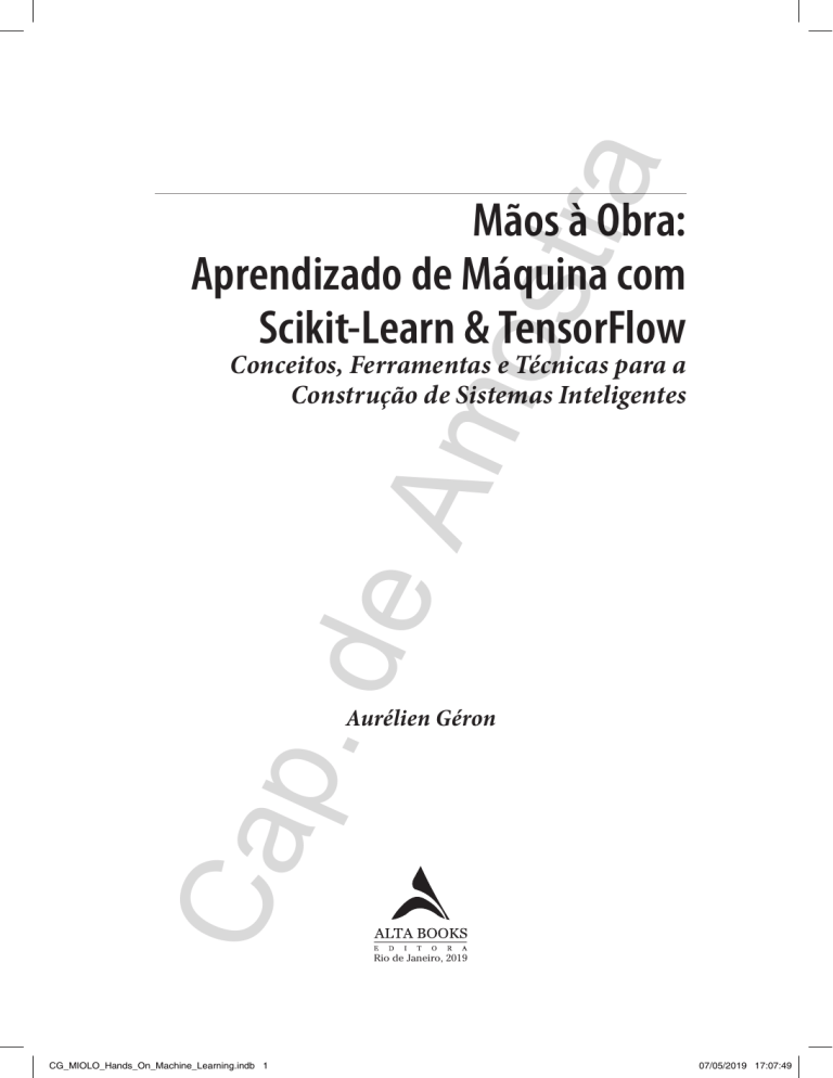 Aprendizado de Máquina com Scikit-Learn & TensorFlow