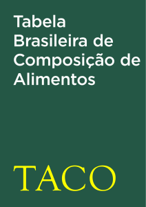 Tabela Brasileira de Composição de Alimentos - TACO