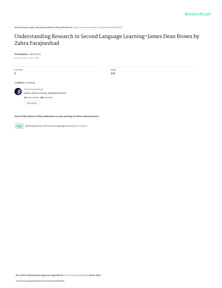 Second Language Learning Research: Types & Variables