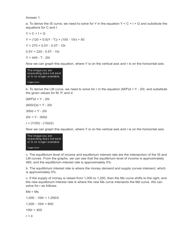 Macroeconomics Midterm Exam: IS-LM, Fiscal Policy, AD-AS