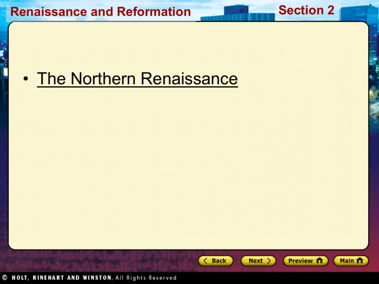 Northern Renaissance: Ideas, Art, and Writers