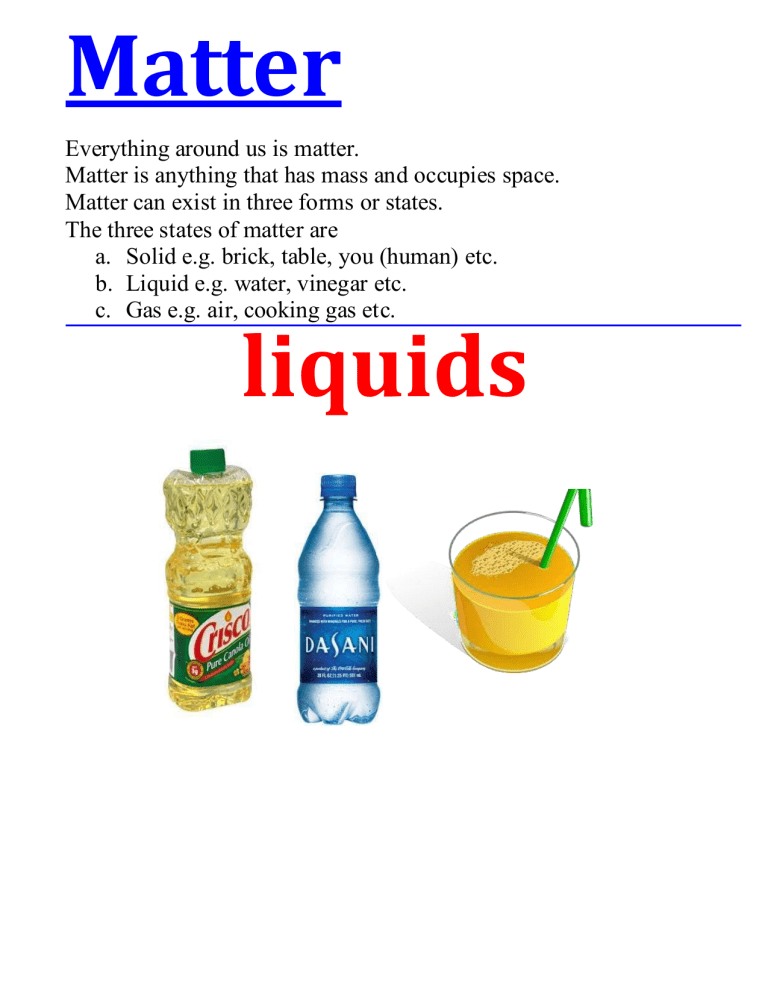 States of Matter, Measurement Basics