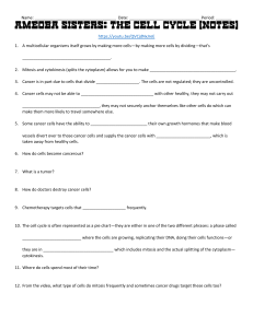 Cell Growth & Division: Class Notes - IPMATC