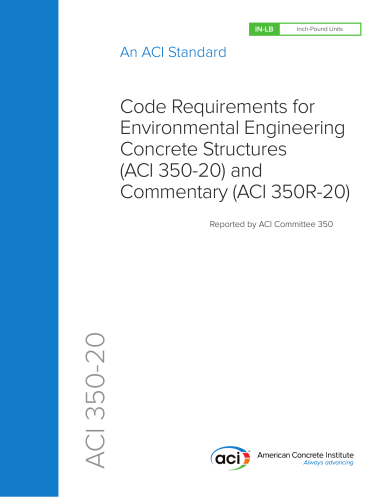 ACI 350-20 Concrete Code & Commentary