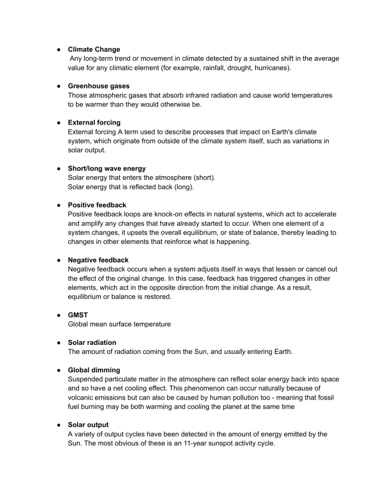 Climate Change Definitions: Key Terms Explained