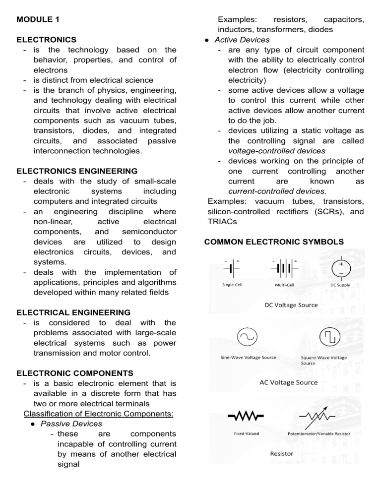 Electronics Fundamentals: Components, Atoms, Semiconductors