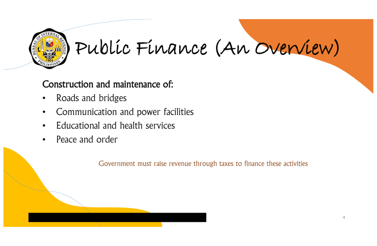Public Finance Overview: Government Revenue & Services