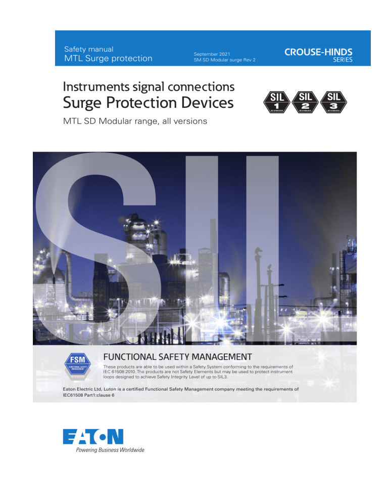 MTL Surge Protection Safety Manual