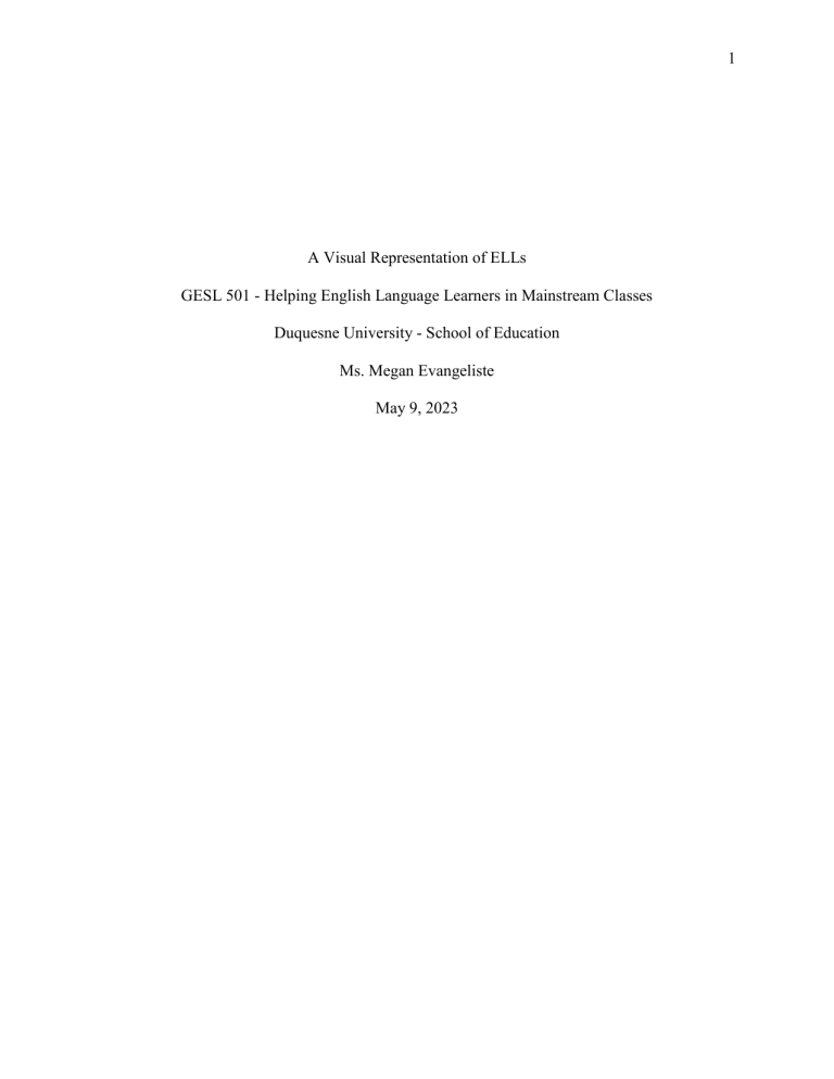 Visual Representation of ELLs Essay