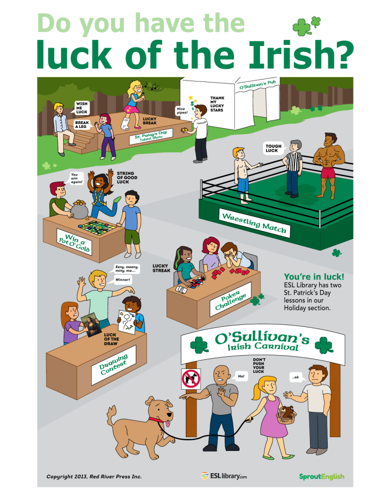 St. Patrick's Day Luck Idioms Illustration