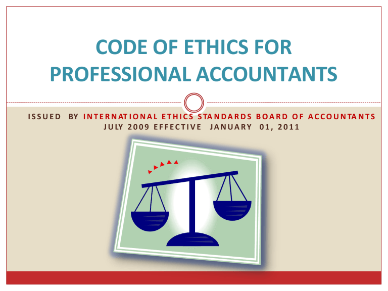 Code of Ethics for Professional Accountants
