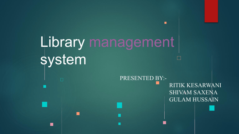 Library Management System Presentation