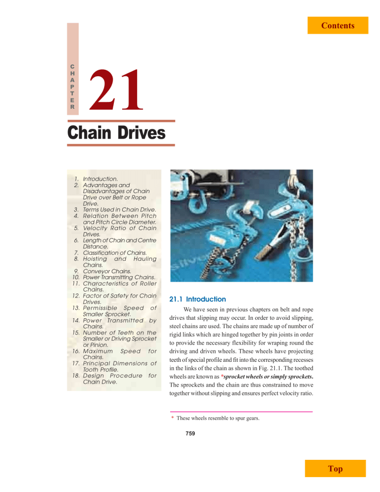 Chain Drives: Design and Analysis