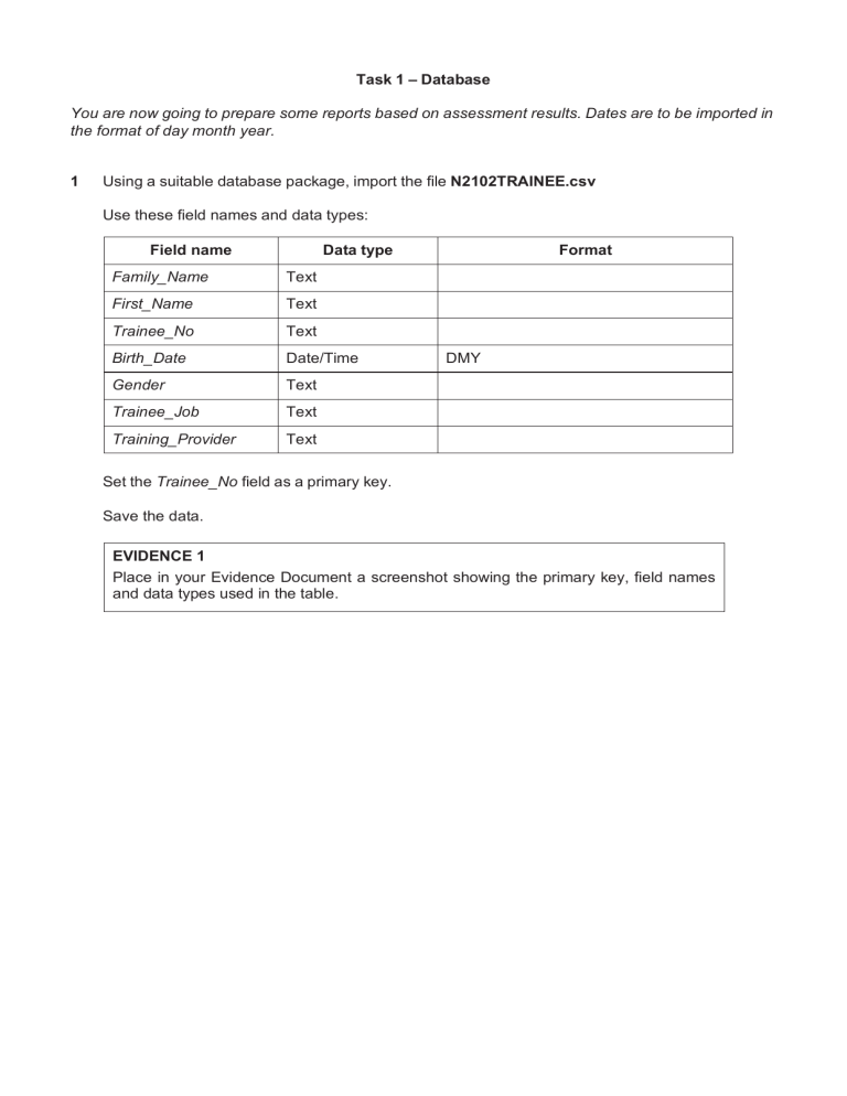 Database Exam Task: Data Import & Reporting