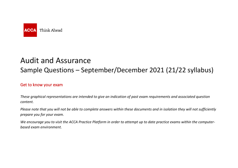 ACCA Audit & Assurance Sample Questions (2021/22)