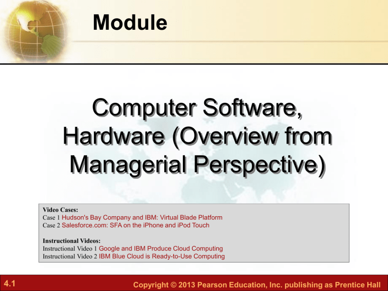 Computer Software & Hardware: Managerial Overview
