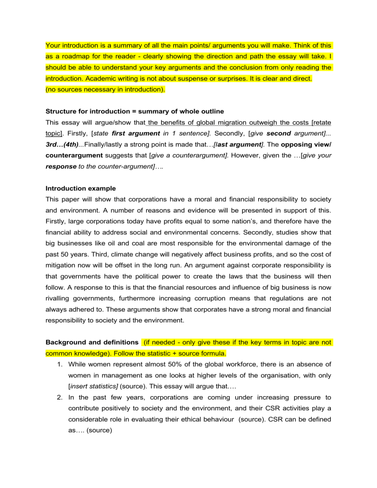 Essay Writing Guide: Structure & Arguments