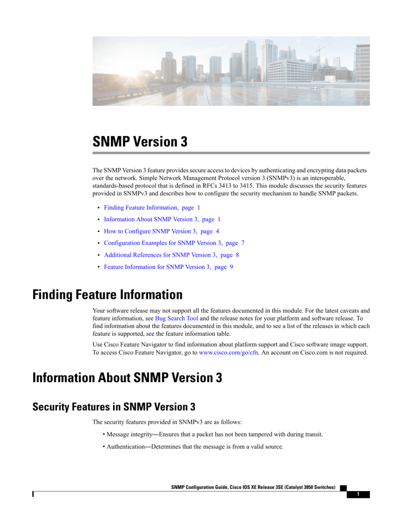 SNMP Version 3 Configuration Guide