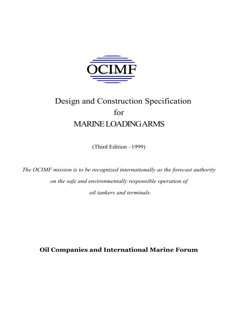 Marine Loading Arms Design & Construction Specification