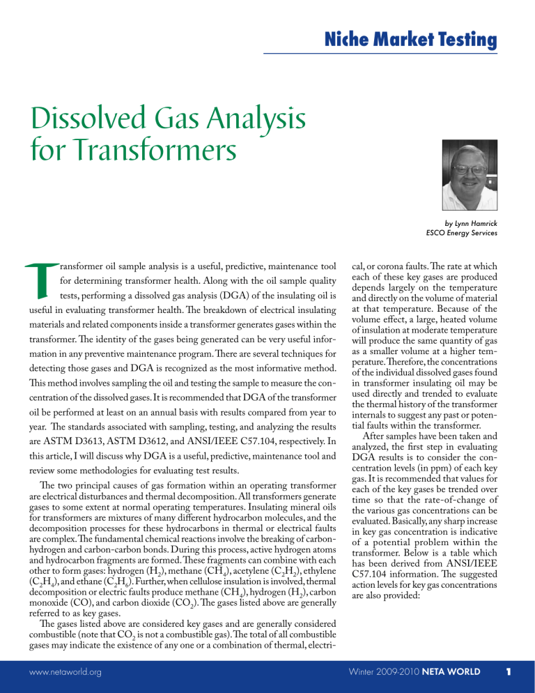 DGA for Transformers: Dissolved Gas Analysis Explained
