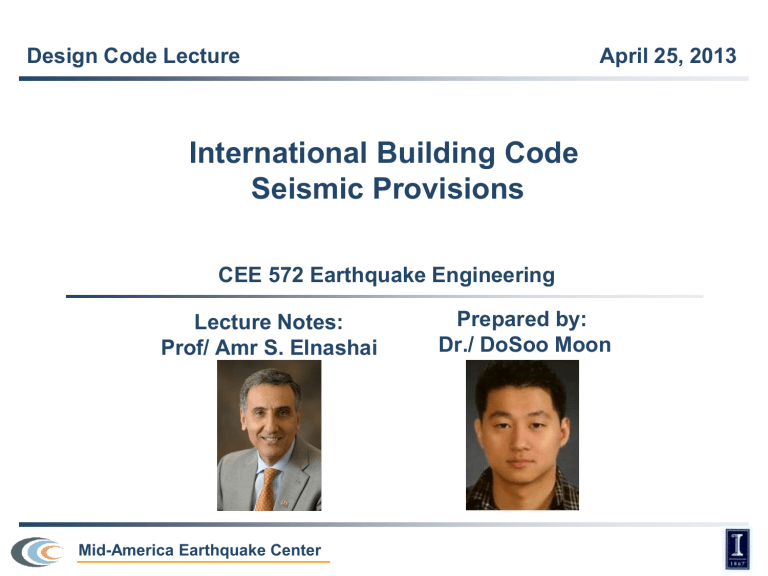 IBC Seismic Provisions: Earthquake Engineering Lecture Notes