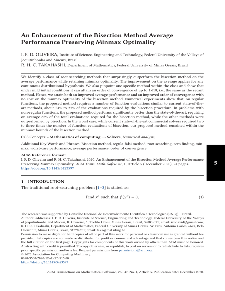Bisection Method Enhancement: Minmax Optimality & Performance