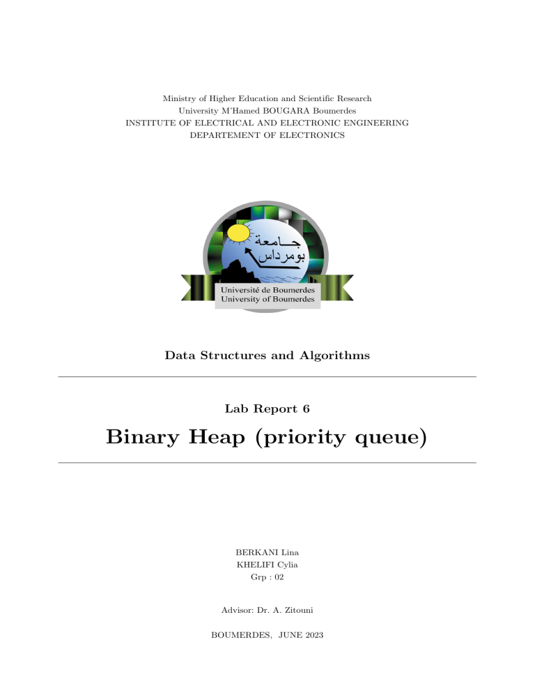 Binary Heap (Priority Queue) Lab Report