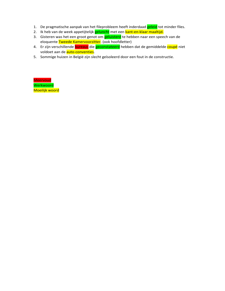 Nederlandse Grammatica Oefening: Meervoud, Werkwoorden, Woordenschat
