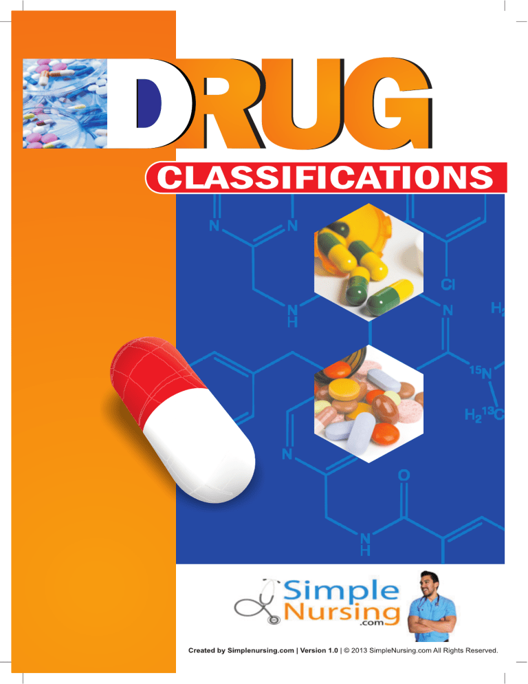 Basic Drug Cards: Classifications & Side Effects