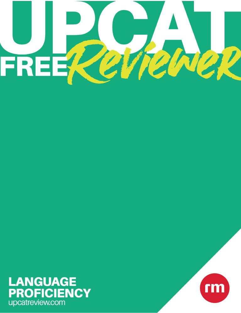 UPCAT Language Proficiency Reviewer